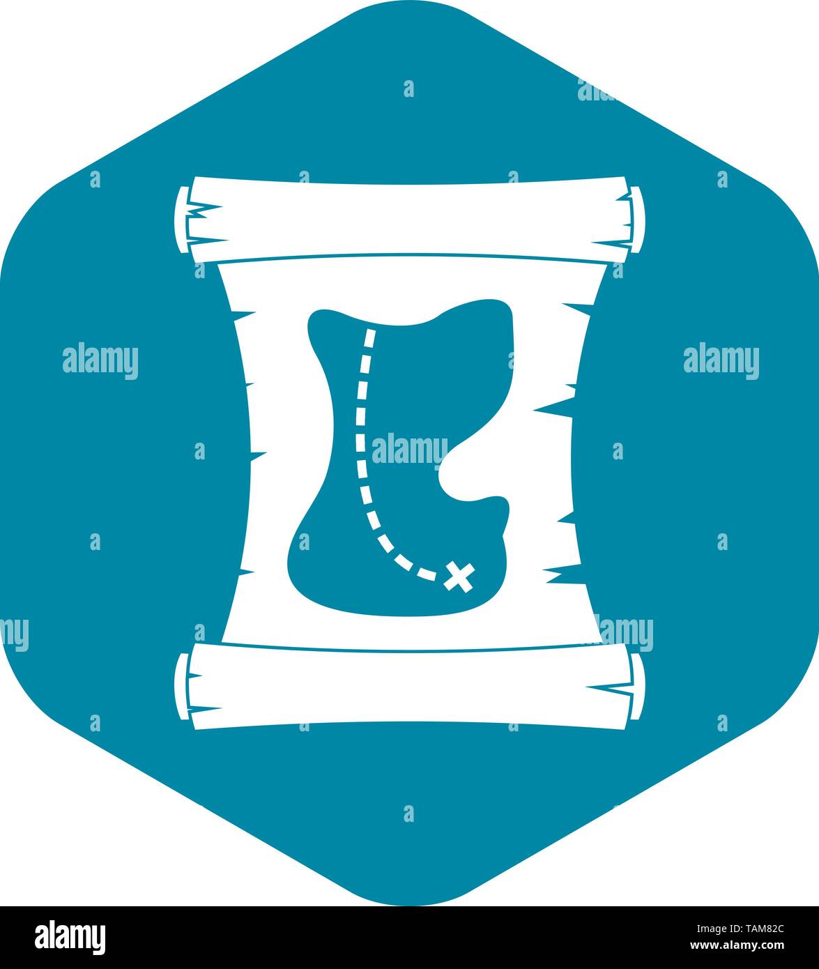 Treasure map icon, simple style Stock Vector Image & Art - Alamy