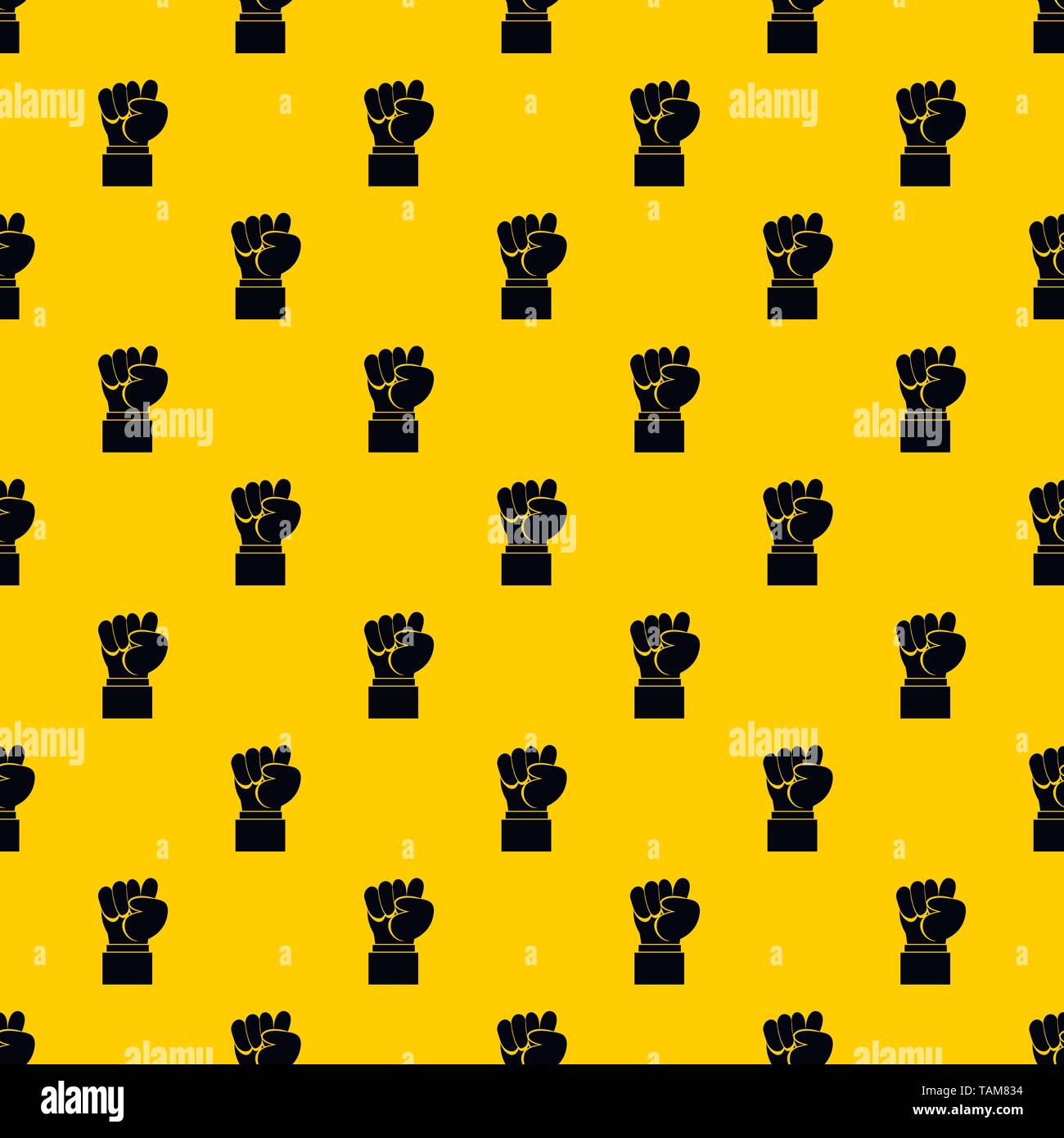 Raised up clenched male fist pattern vector Stock Vector Image & Art ...