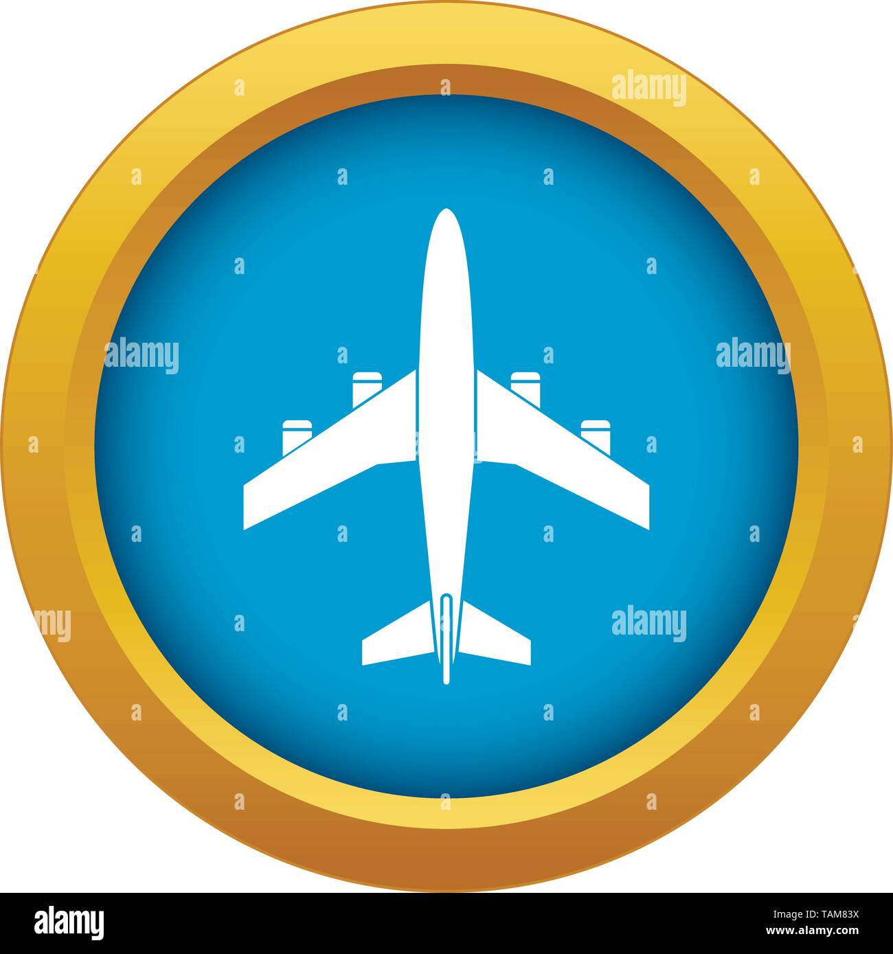 Airplane icon blue vector isolated Stock Vector Image & Art - Alamy
