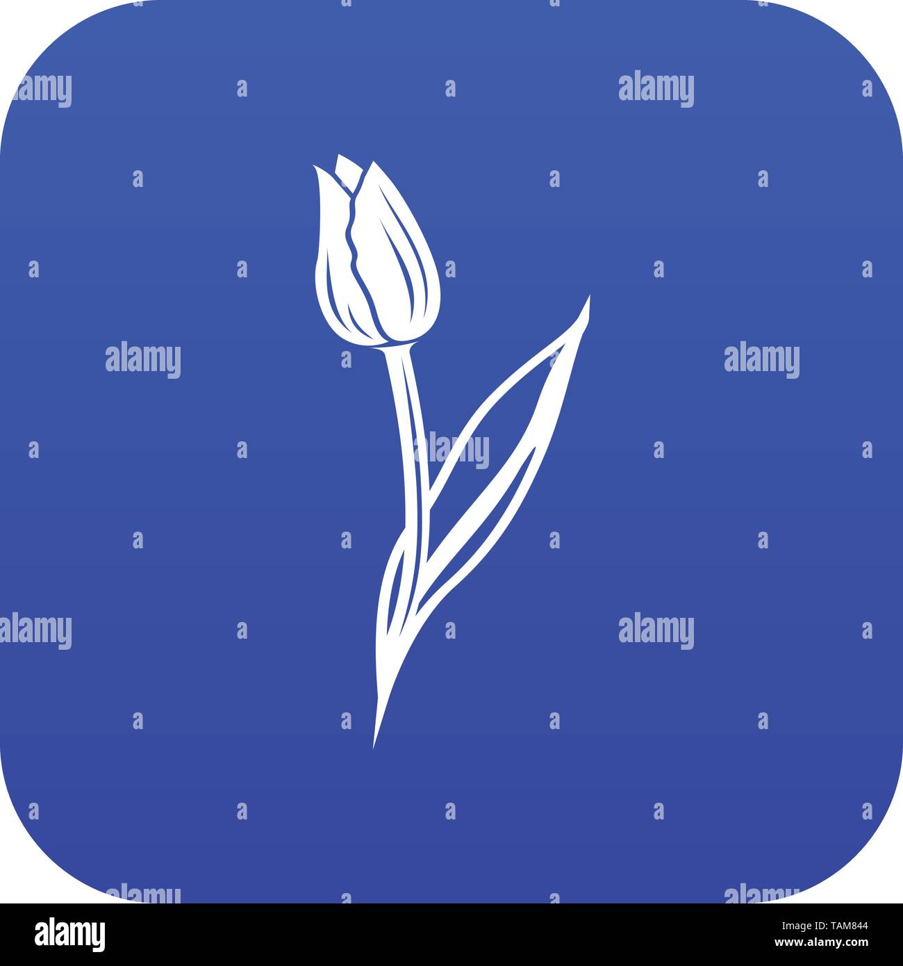 Tulip icon blue vector Stock Vector Image & Art - Alamy
