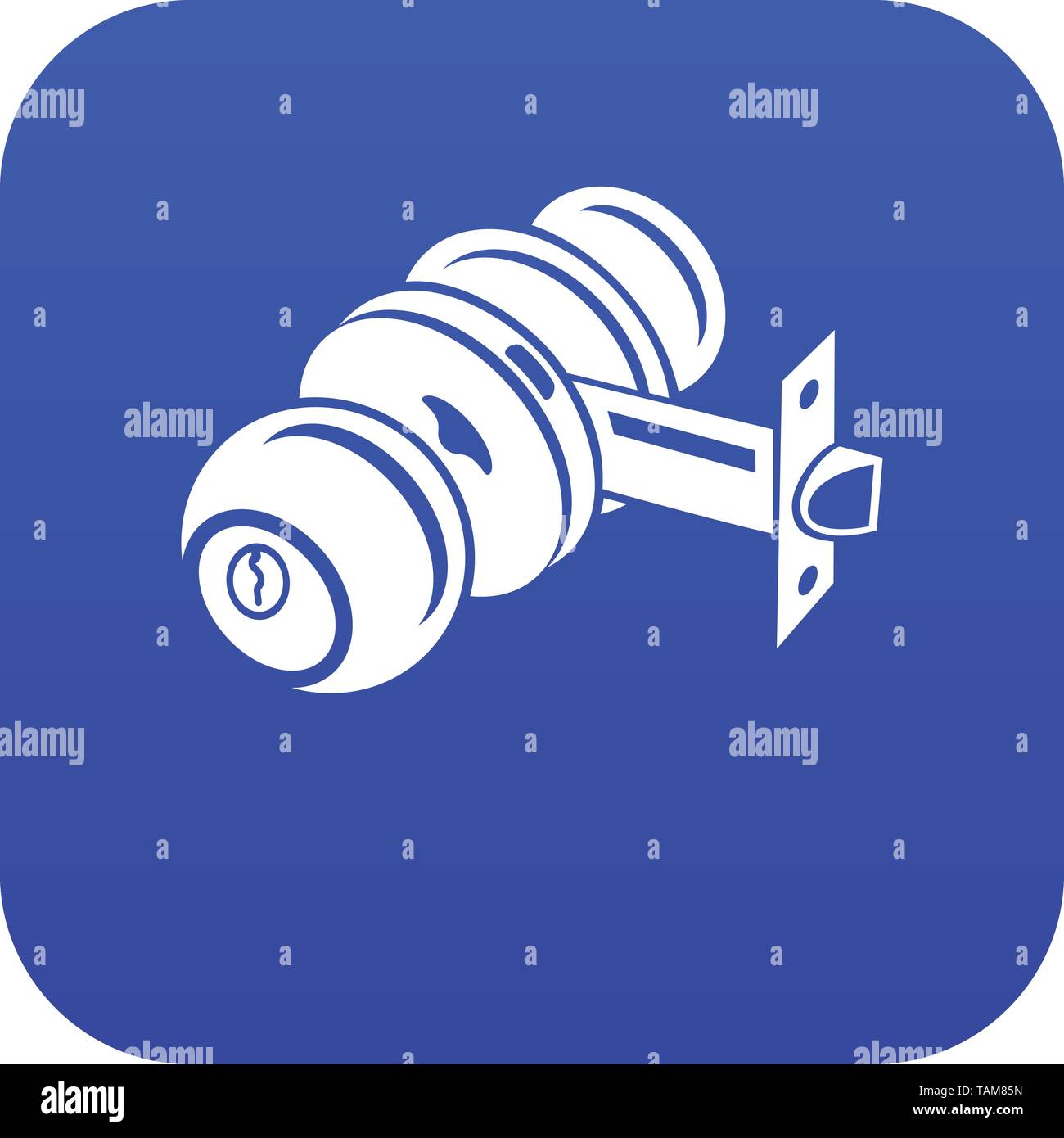 Door knob icon blue vector Stock Vector Image & Art - Alamy