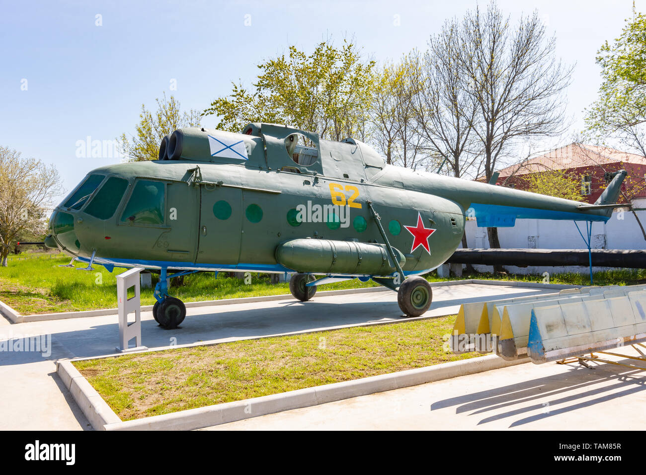 Anapa, Russia - April 28, 2019: MI-8TV helicopter in the military ...