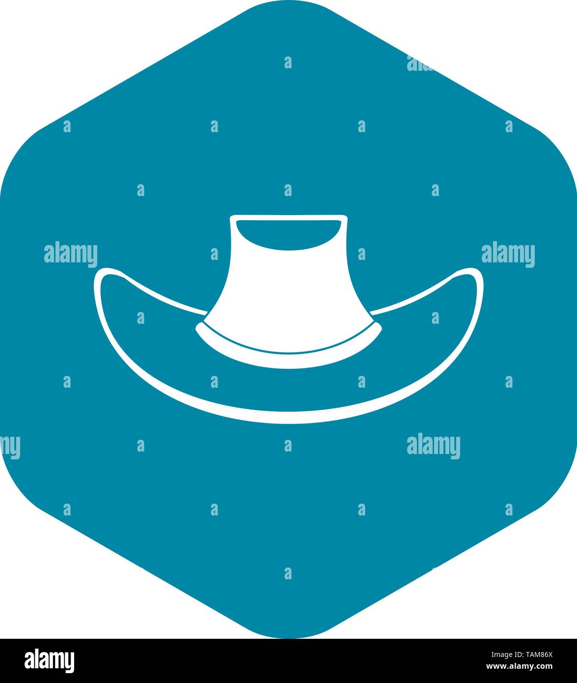 Cowboy hat icon, simple style Stock Vector Image & Art - Alamy