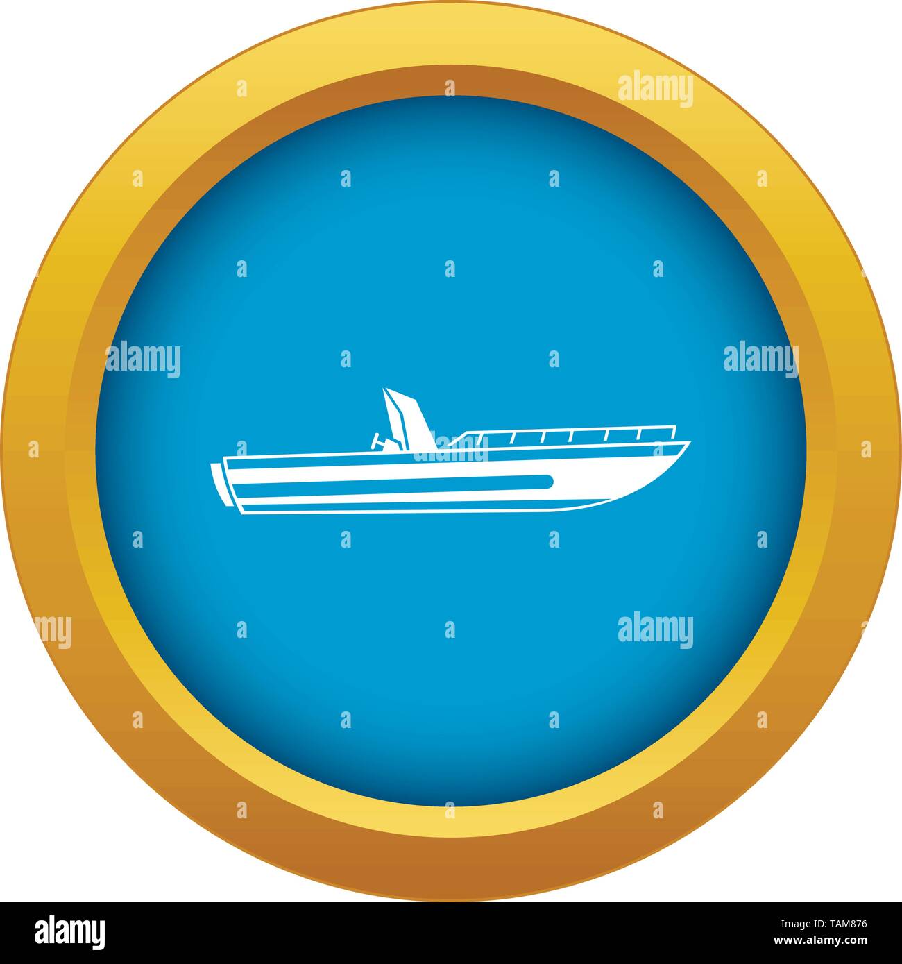 Motor speed boat icon blue vector isolated Stock Vector Image & Art - Alamy