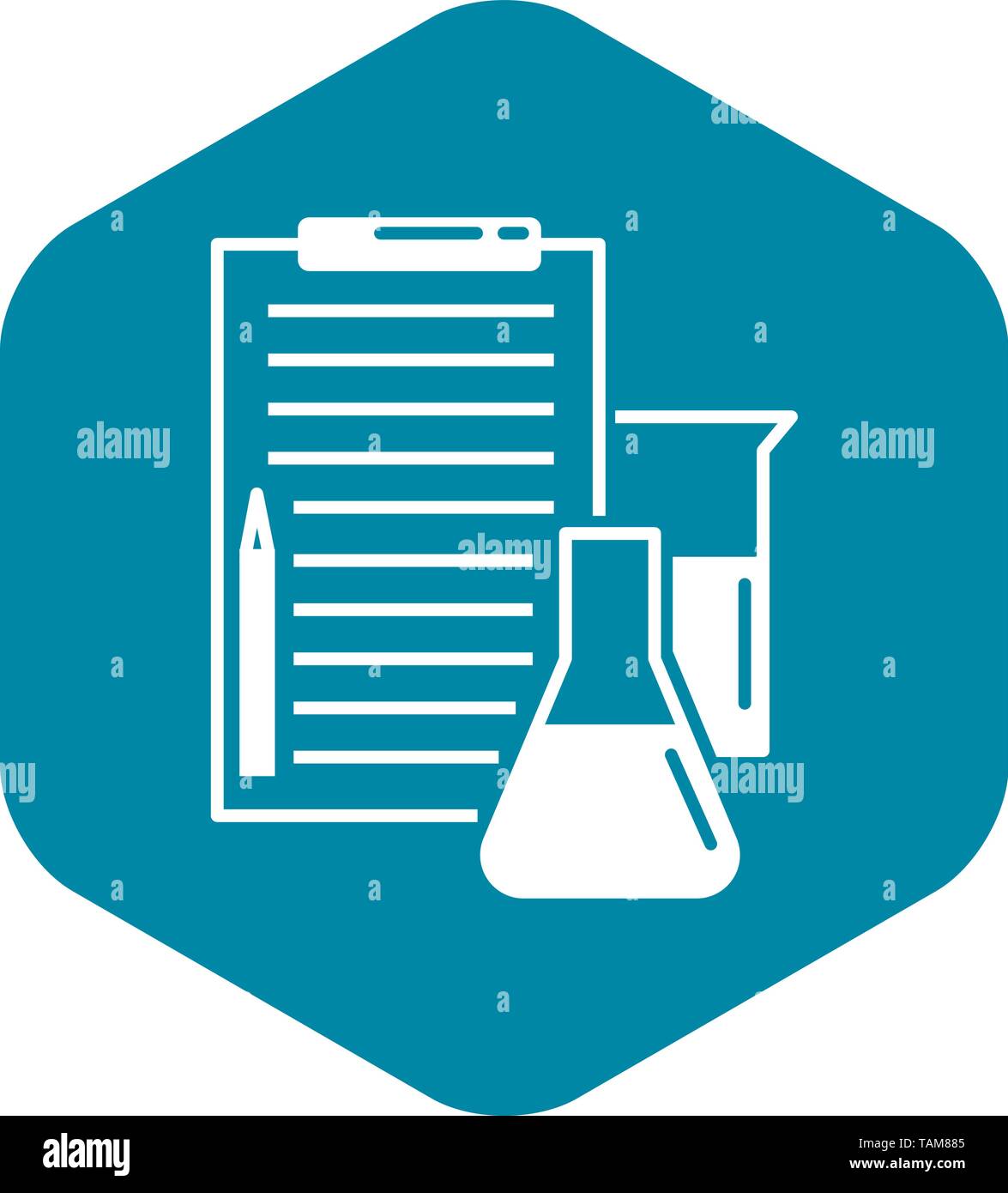 Checklist chemistry lab icon, simple style Stock Vector Image & Art - Alamy