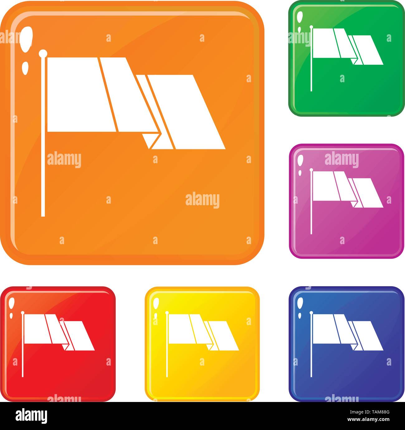 Flag icons set vector color Stock Vector Image & Art - Alamy