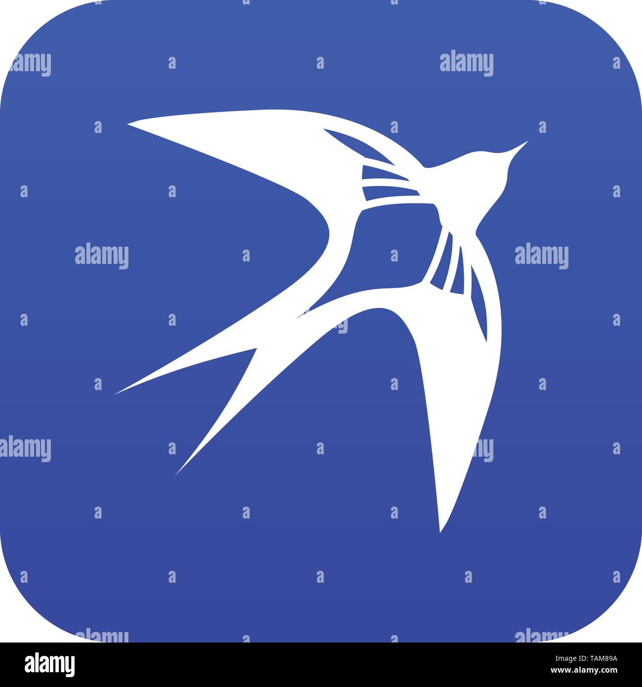 Swallow icon blue vector Stock Vector Image & Art - Alamy