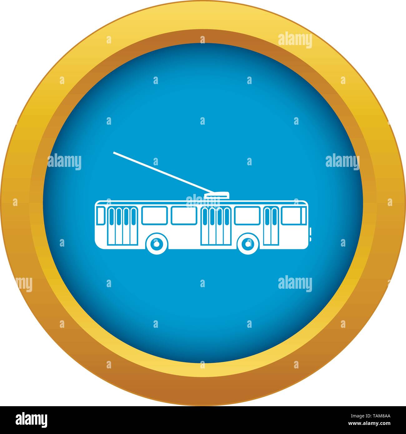 Trolleybus icon blue vector isolated Stock Vector Image & Art - Alamy