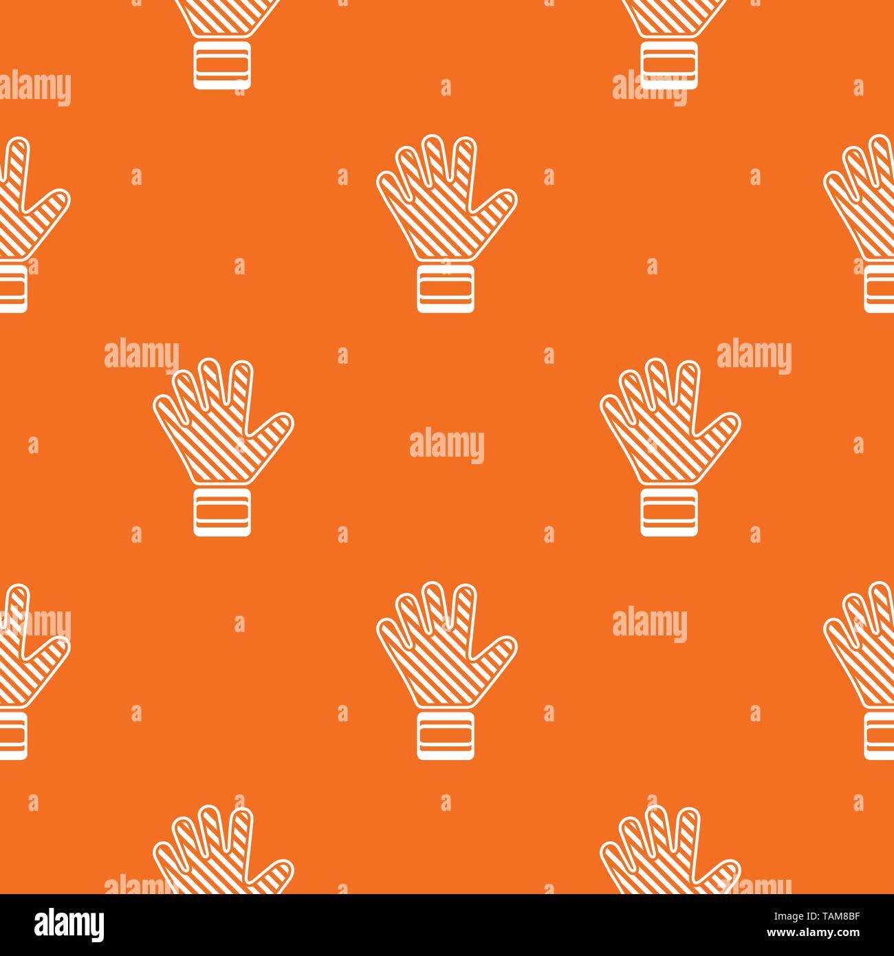 Goalkeeper glove pattern vector orange Stock Vector Image & Art - Alamy