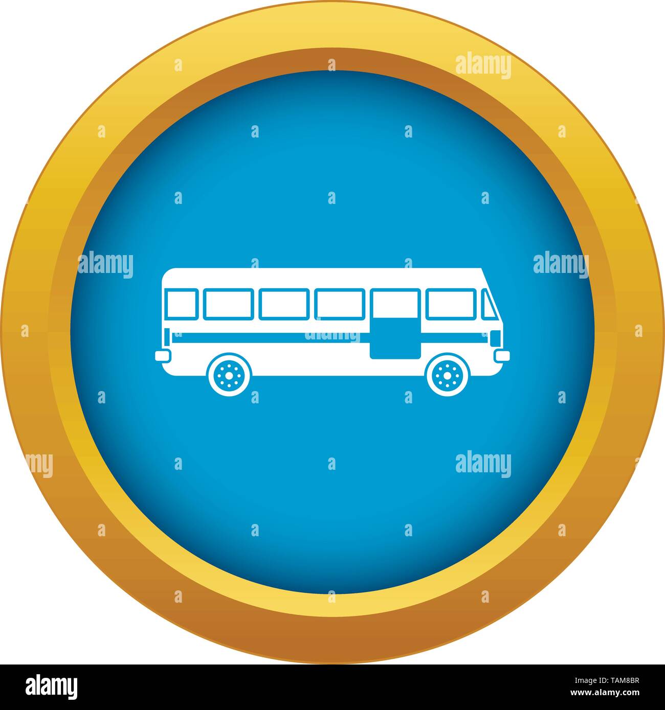 Bus icon blue vector isolated Stock Vector Image & Art - Alamy