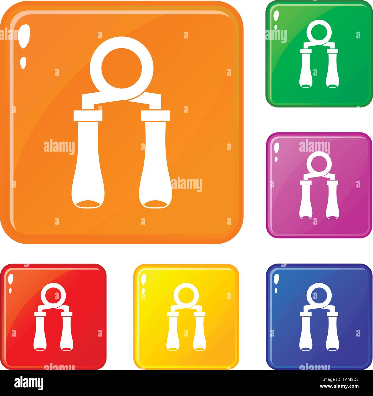 hand grip trainer icons set vector color Stock Vector Image & Art - Alamy