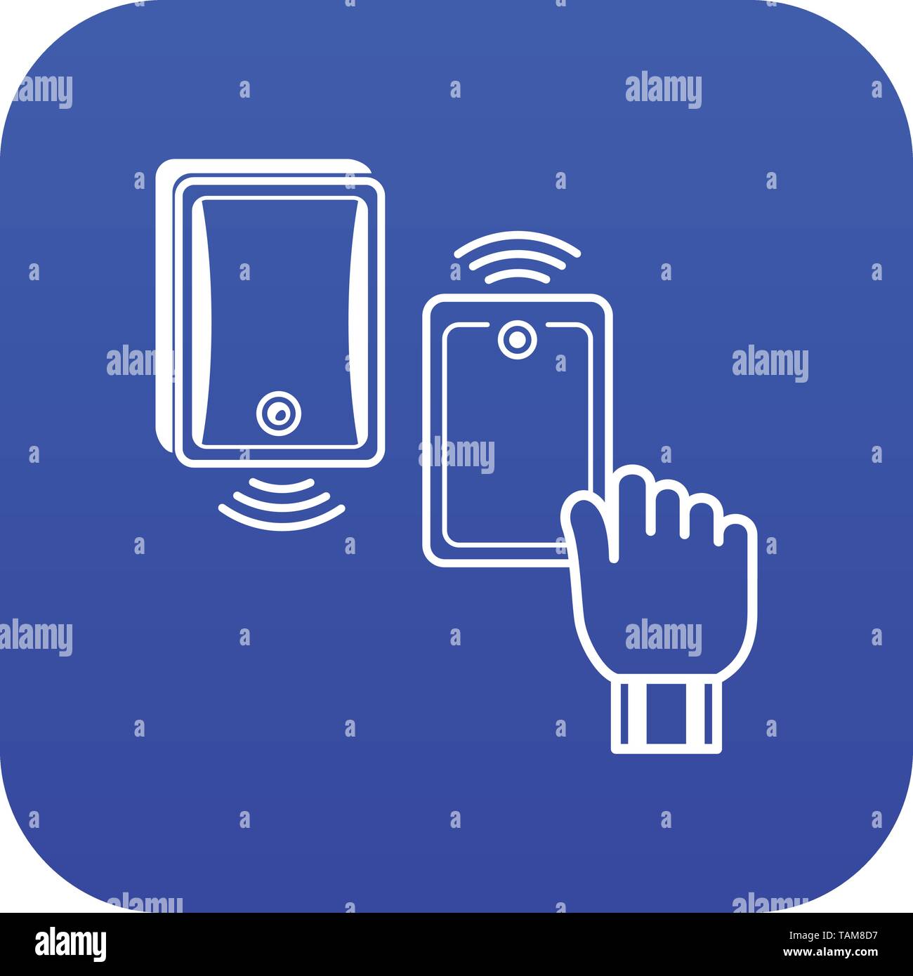 Magnetic lock icon blue vector Stock Vector Image & Art - Alamy