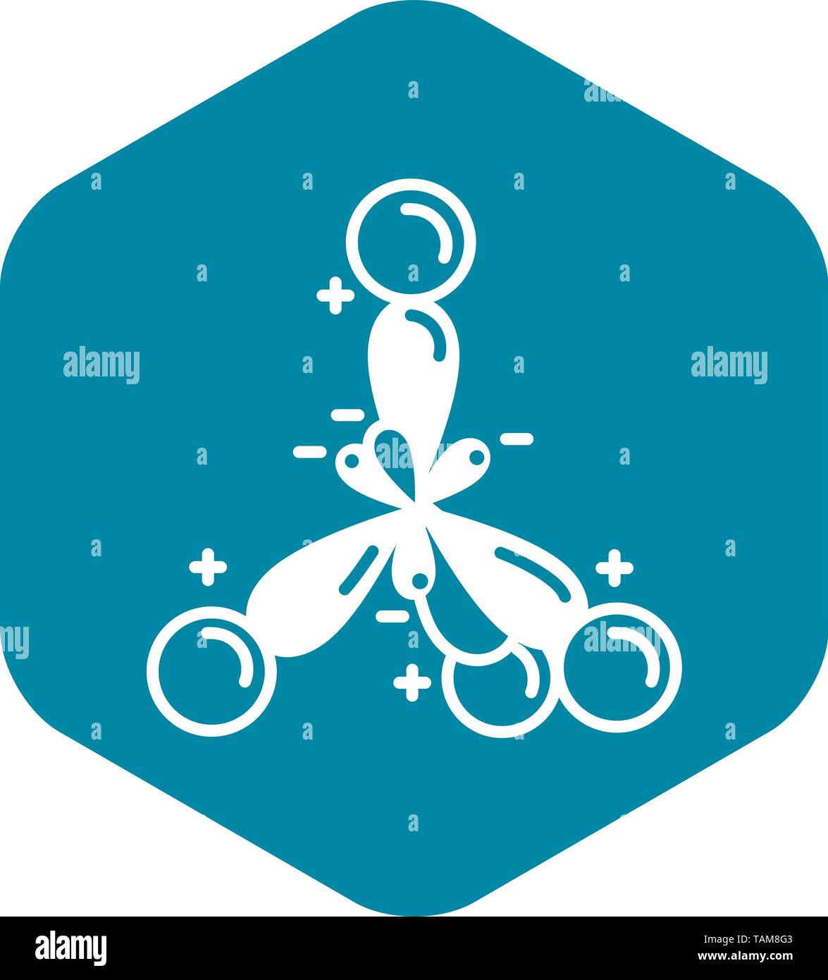 Ionic molecule icon, simple style Stock Vector Image & Art - Alamy