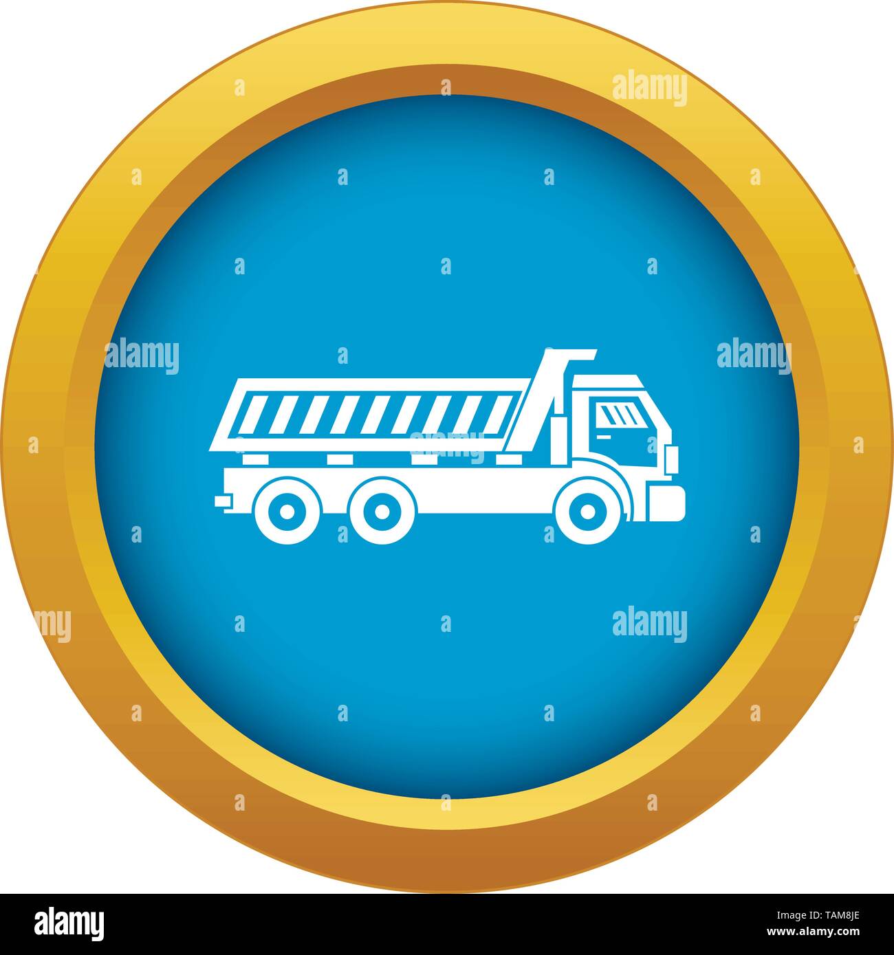 Truck icon blue vector isolated Stock Vector Image & Art - Alamy