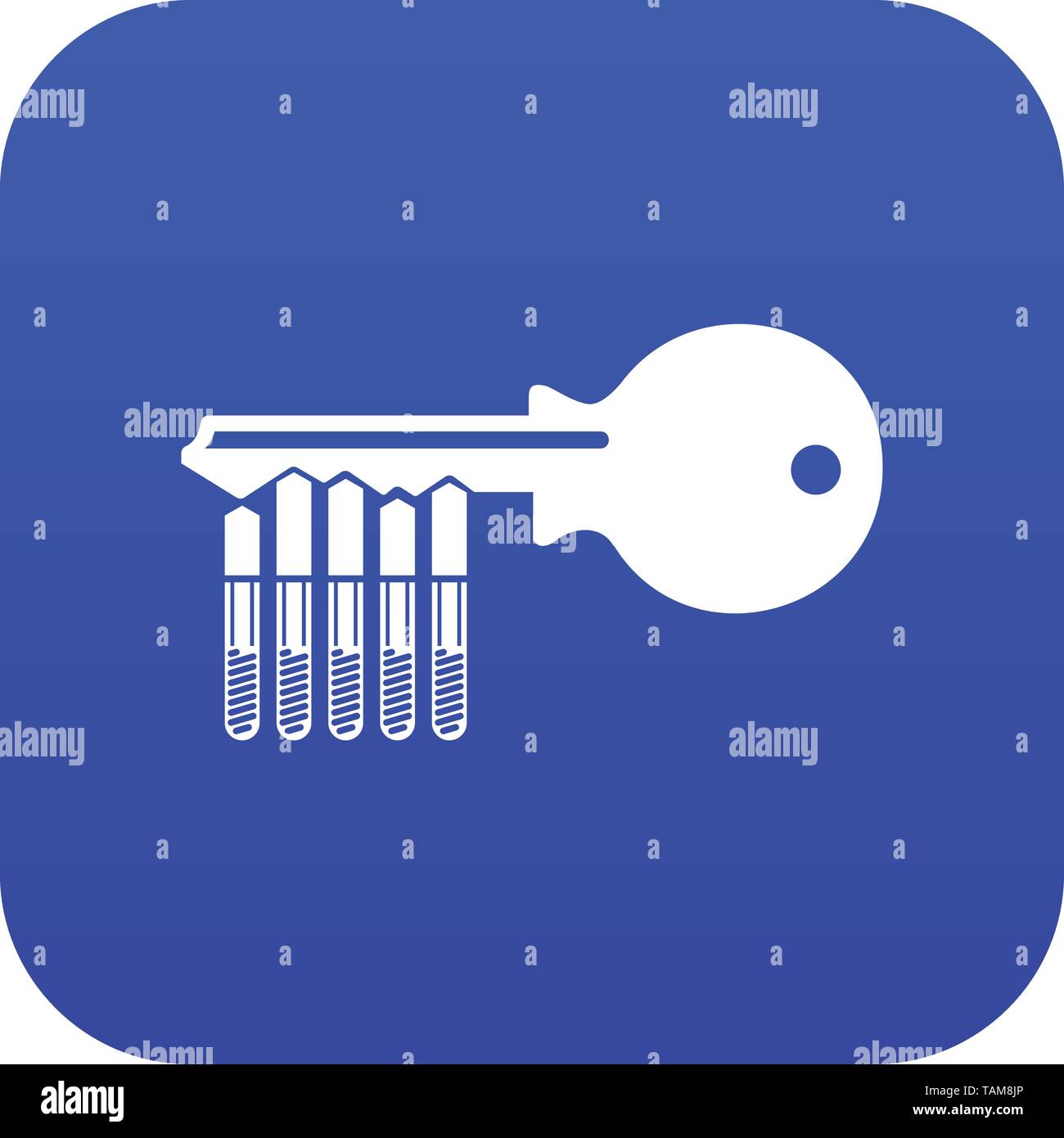 Magnetic key icon blue vector Stock Vector Image & Art - Alamy