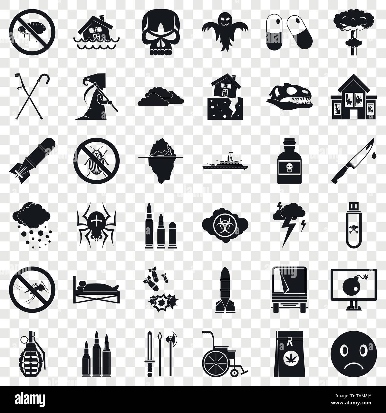 Tension icons set, simple style Stock Vector Image & Art - Alamy