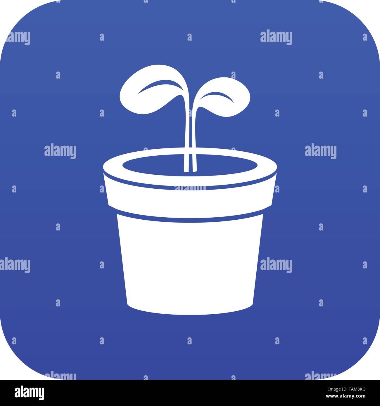 Plant icon blue vector Stock Vector Image & Art - Alamy