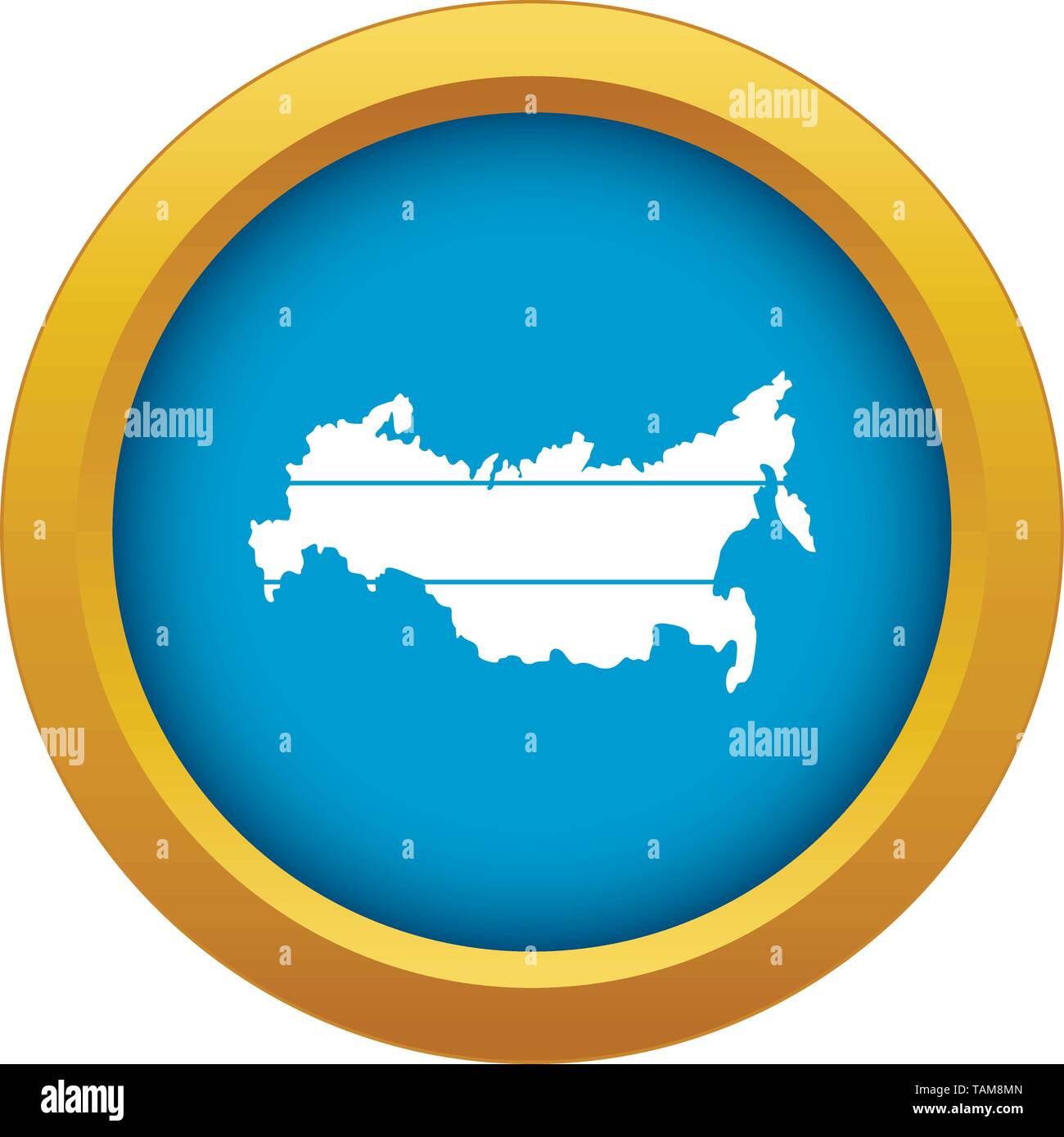 Map of Russia icon blue vector isolated Stock Vector Image & Art - Alamy