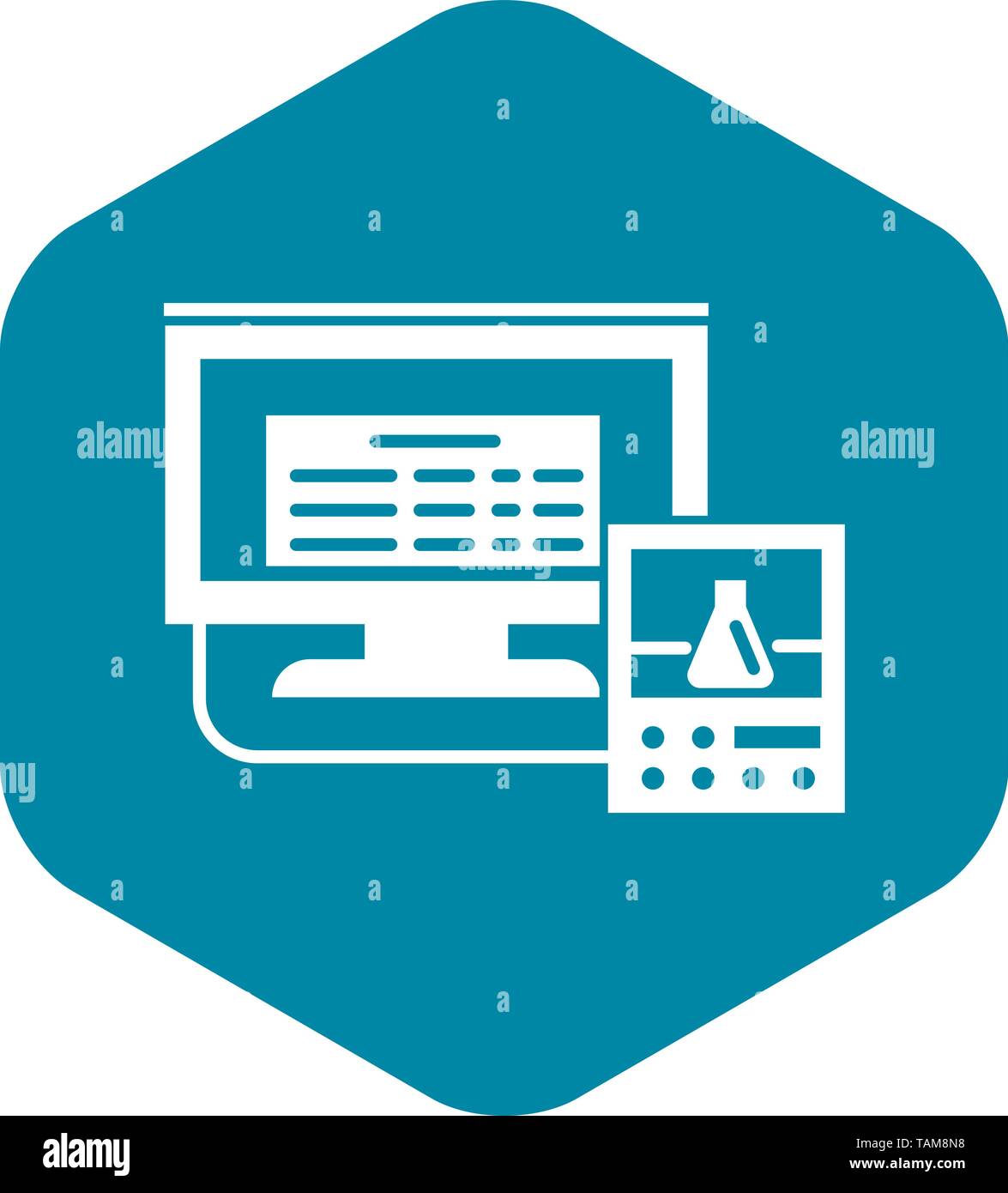 Lab digital monitor icon, simple style Stock Vector Image & Art - Alamy
