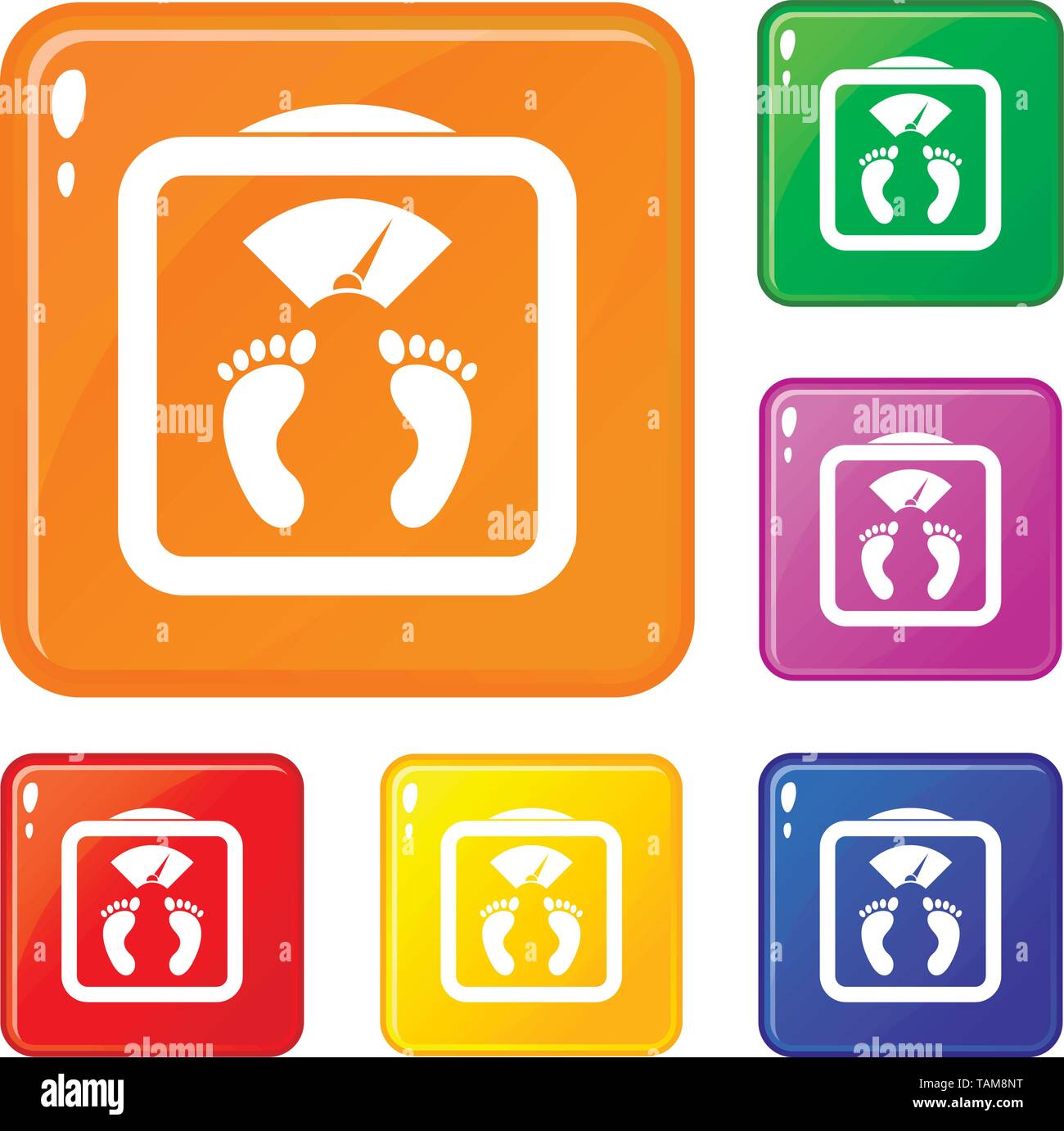 Floor scales icons set vector color Stock Vector Image & Art - Alamy