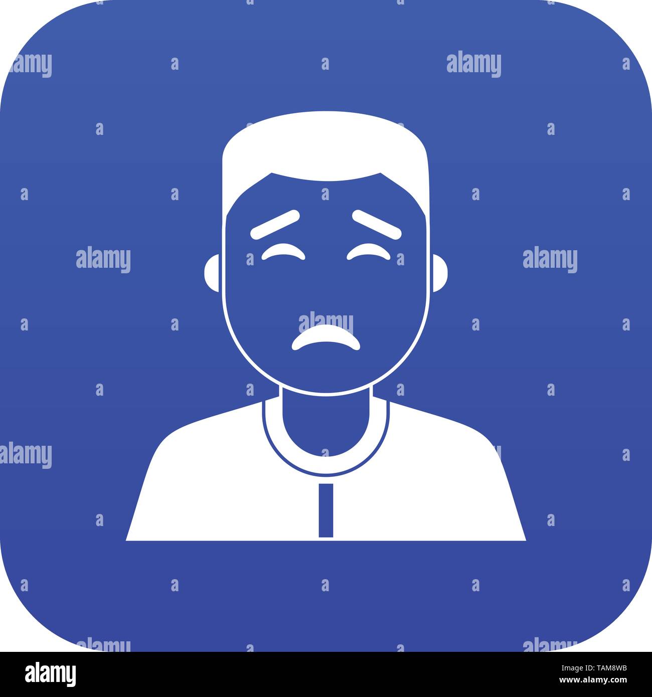 Asian man icon digital blue Stock Vector Image & Art - Alamy