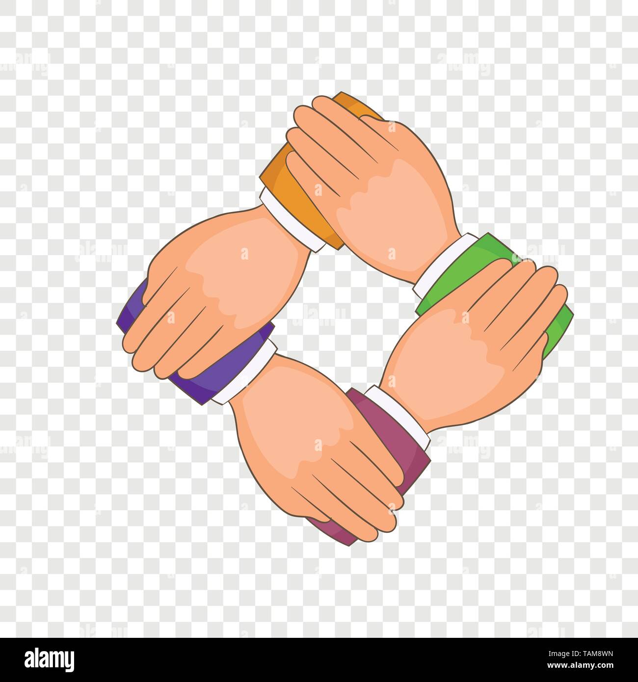 Four hands icon, cartoon style Stock Vector Image & Art - Alamy