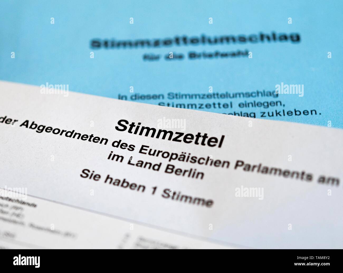 Ballot papers for the European elections 2019, Germany Stock Photo - Alamy