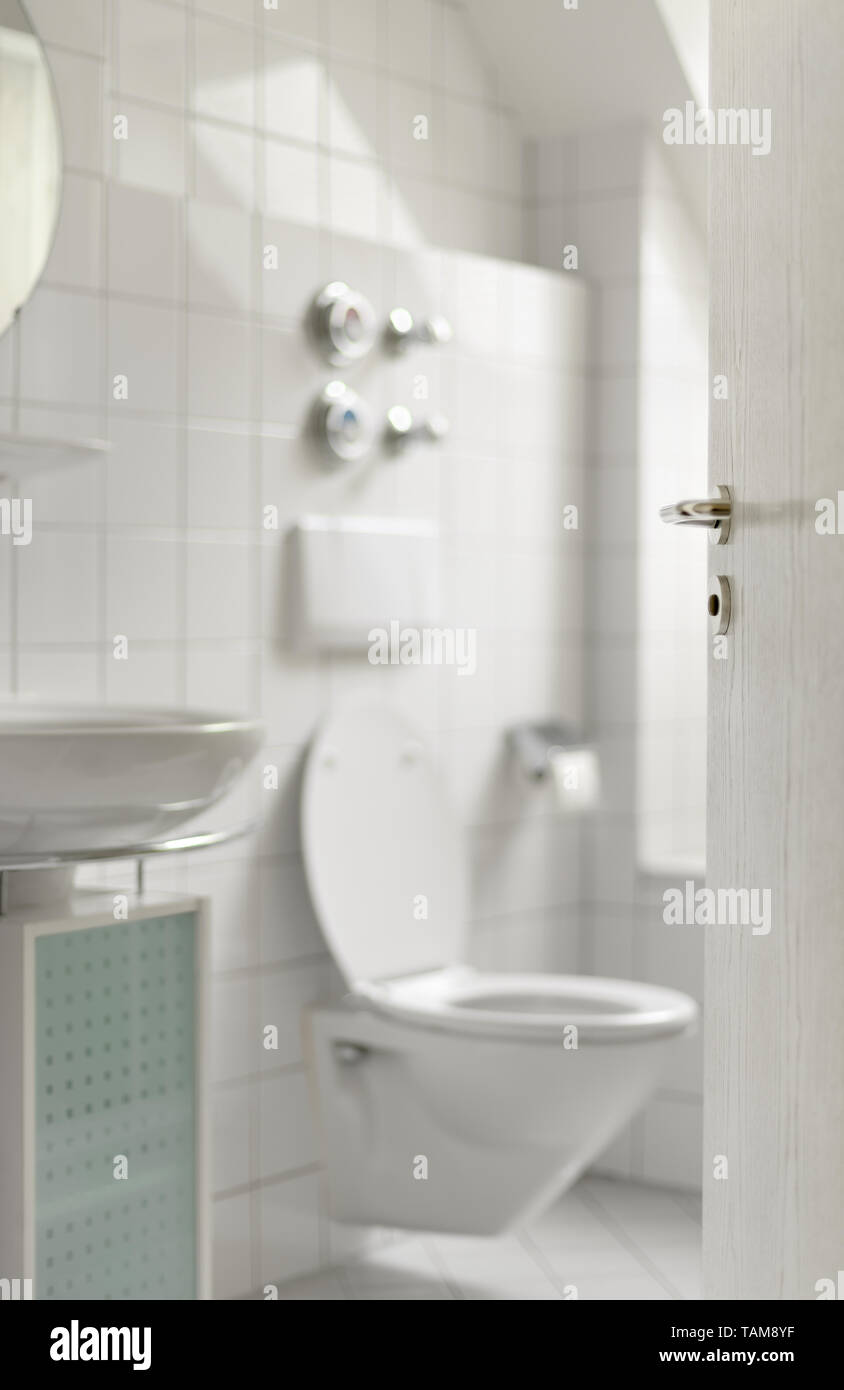 Clean bathroom bath toilet interior facilities room Stock Photo - Alamy
