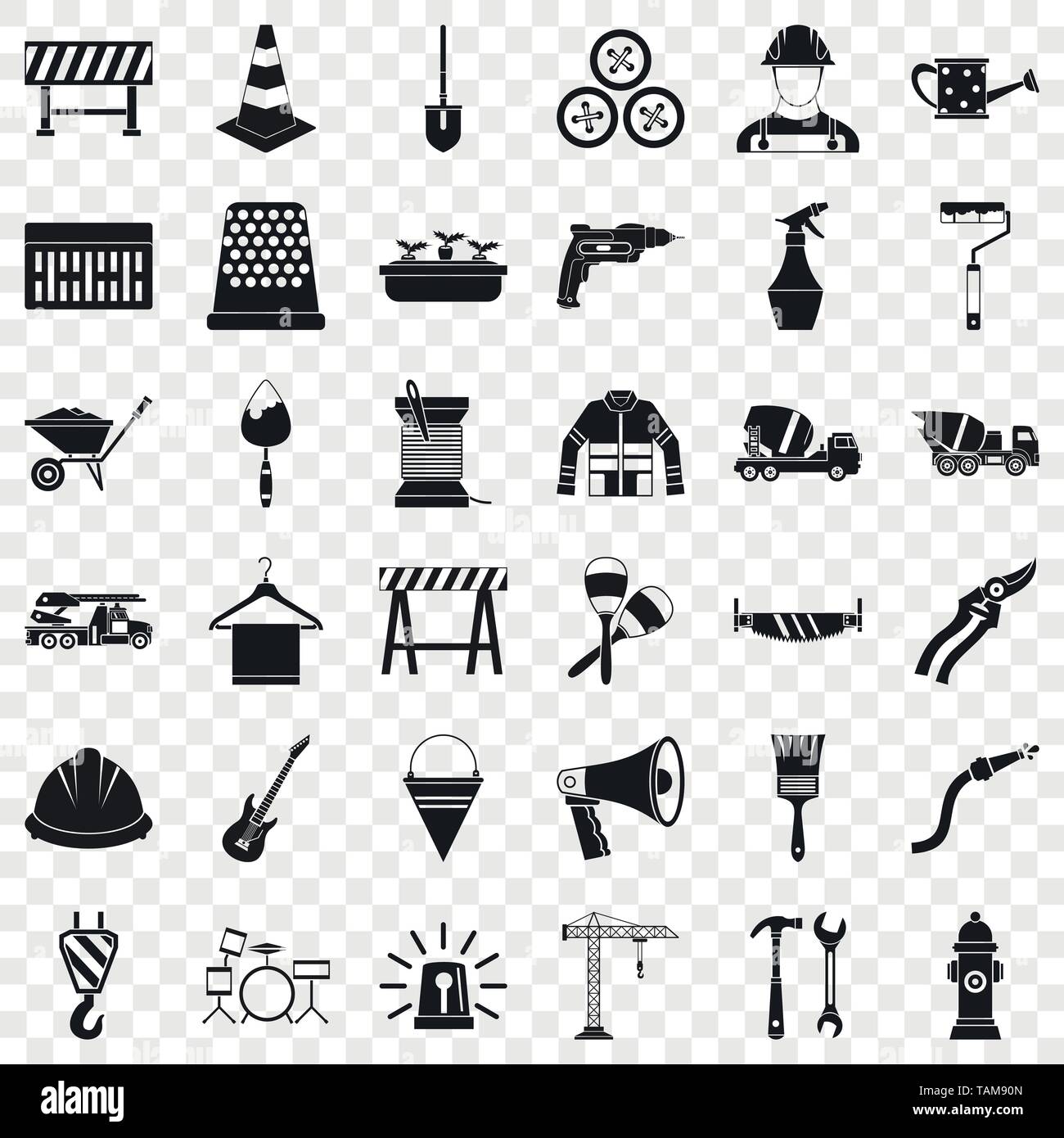 Tool icons set, simple style Stock Vector Image & Art - Alamy