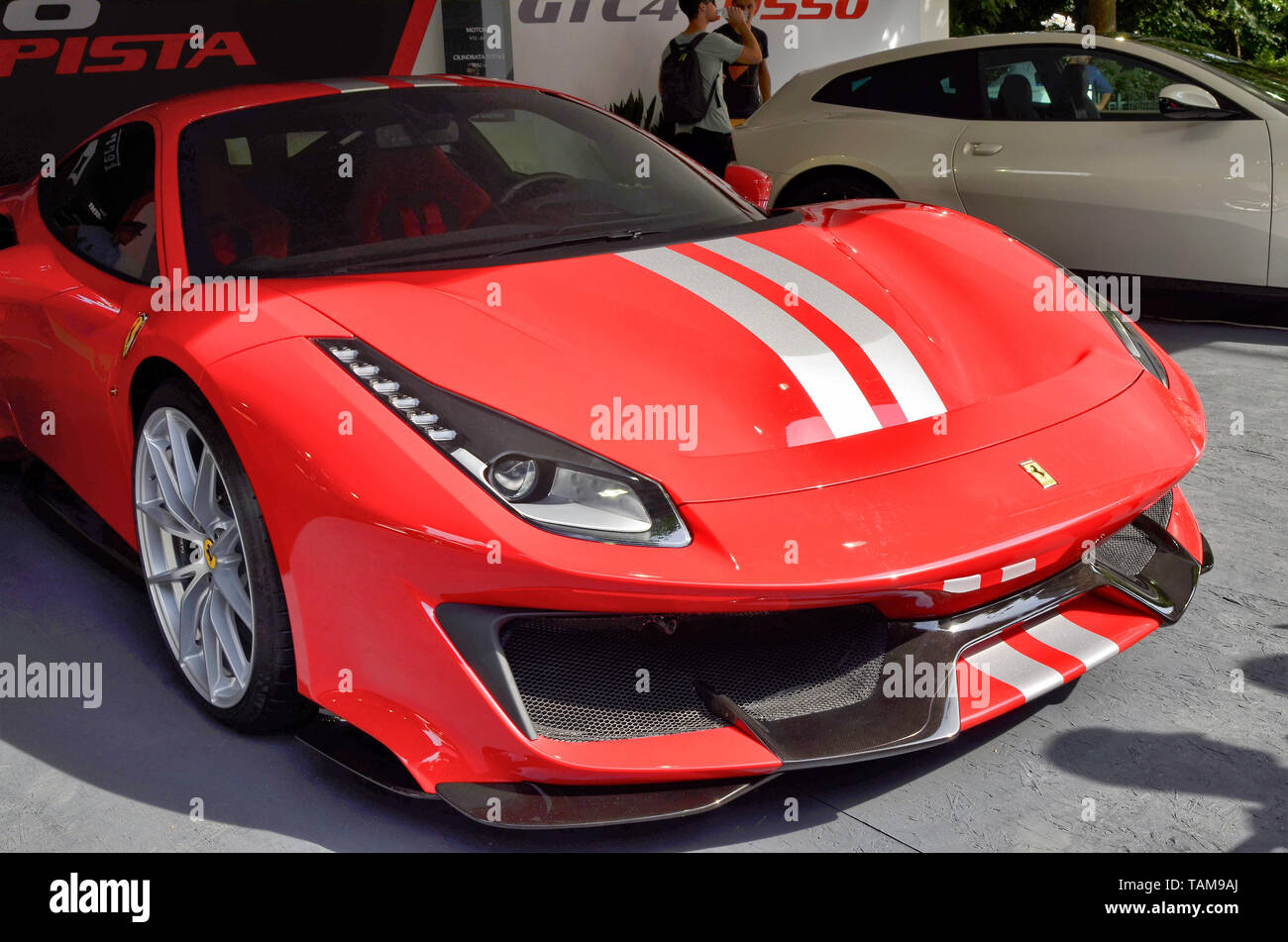 Turin, Piedmont, Italy. June 2018. At the Valentino park, the motor ...