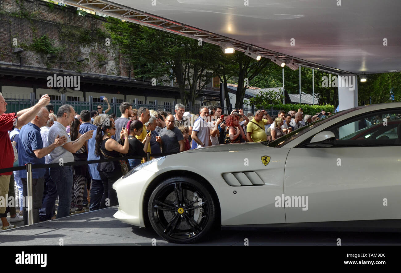 Turin, Piedmont, Italy. June 2018. At the Valentino park, the motor ...