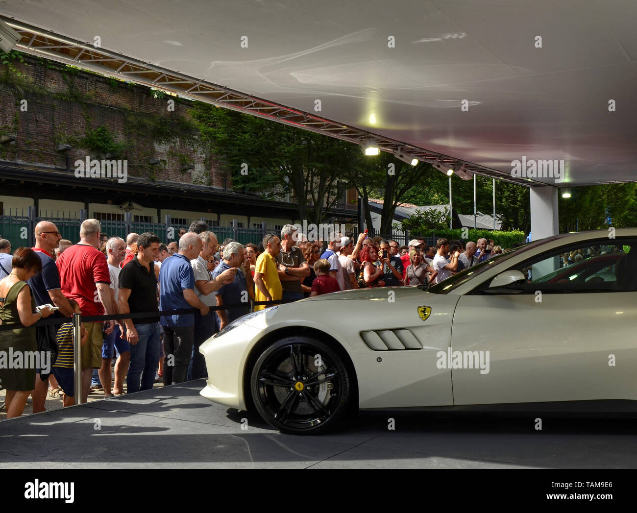 Turin, Piedmont, Italy. June 2018. At the Valentino park, the motor ...