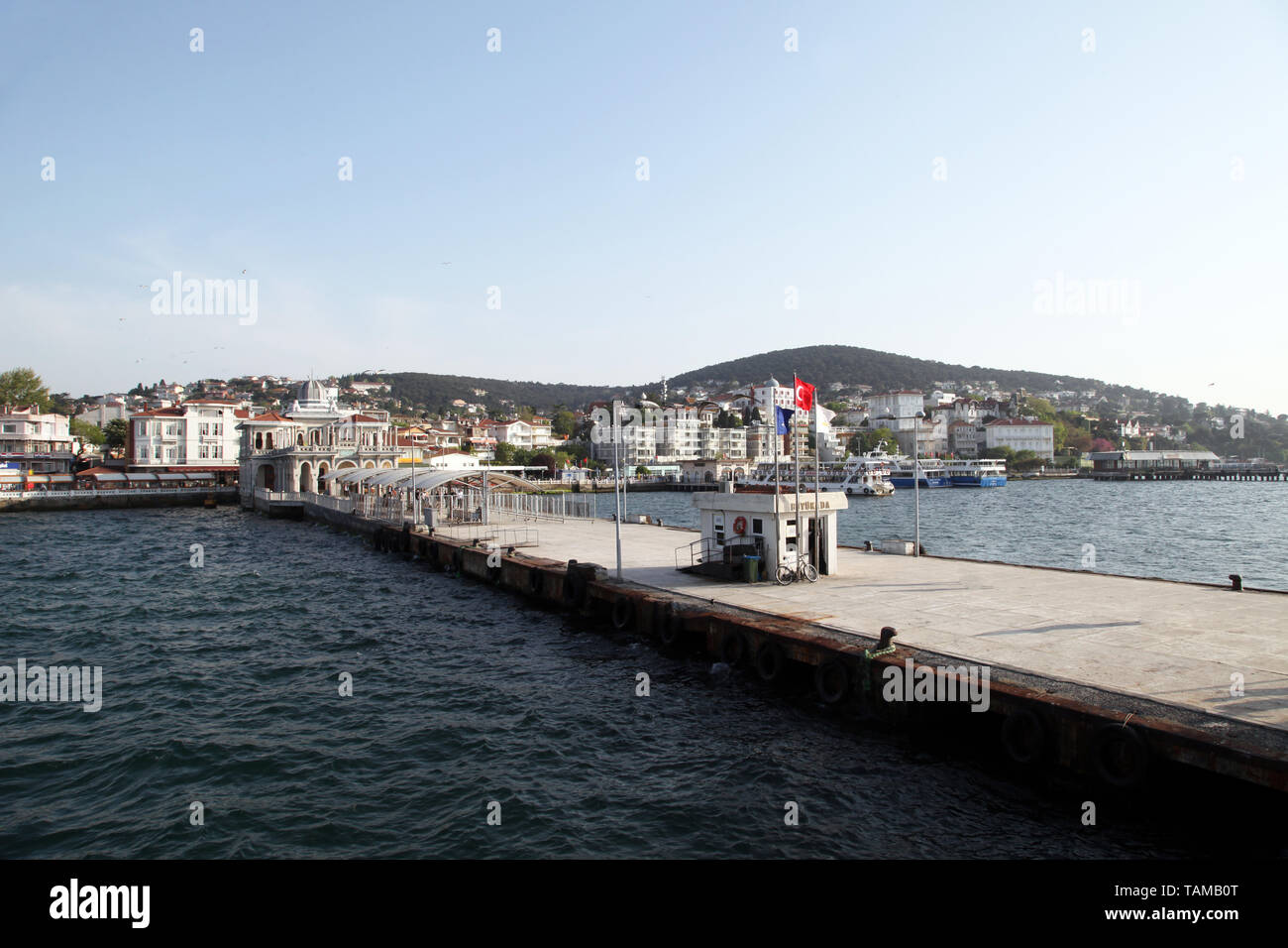 Ferry port at Prince Island Buyukada in Istanbul, Turkey. Buyukada is ...