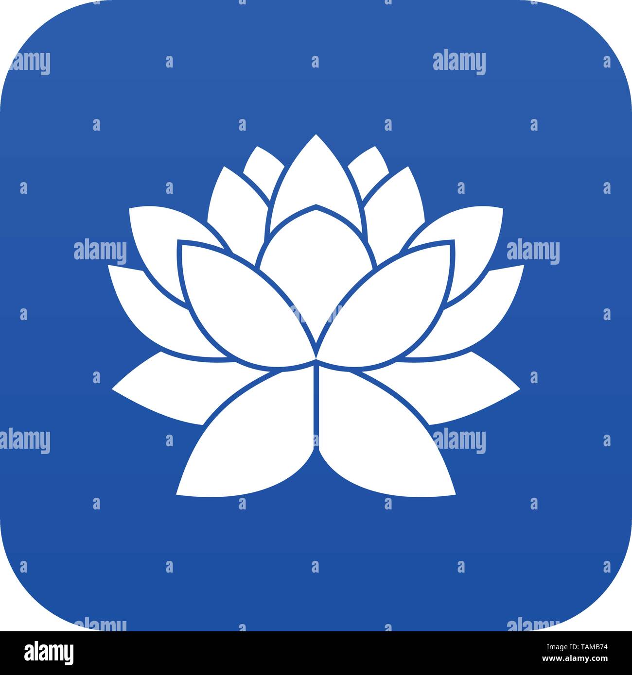 Lotus flower icon digital blue Stock Vector Image & Art - Alamy