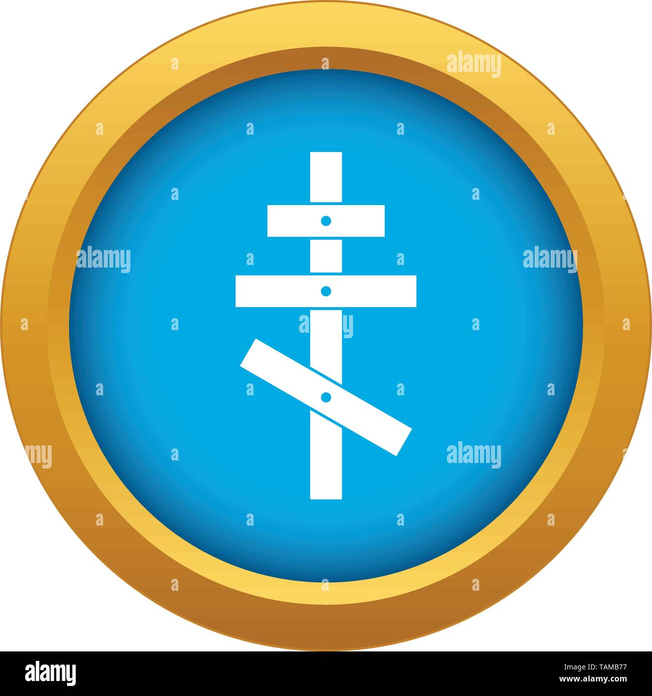 Orthodox cross icon blue vector isolated Stock Vector Image & Art - Alamy