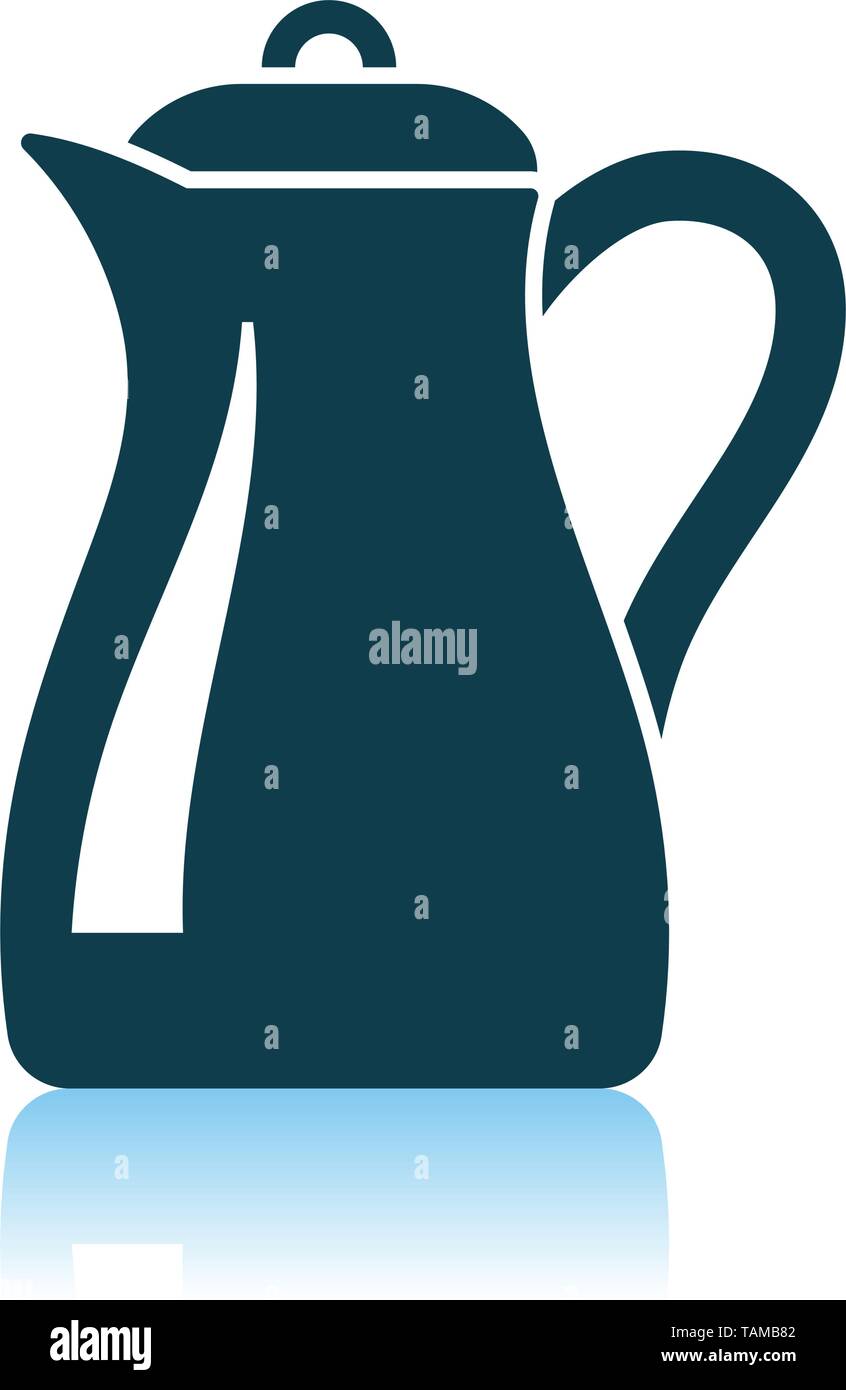 Glass Jug Icon. Shadow Reflection Design. Vector Illustration Stock ...