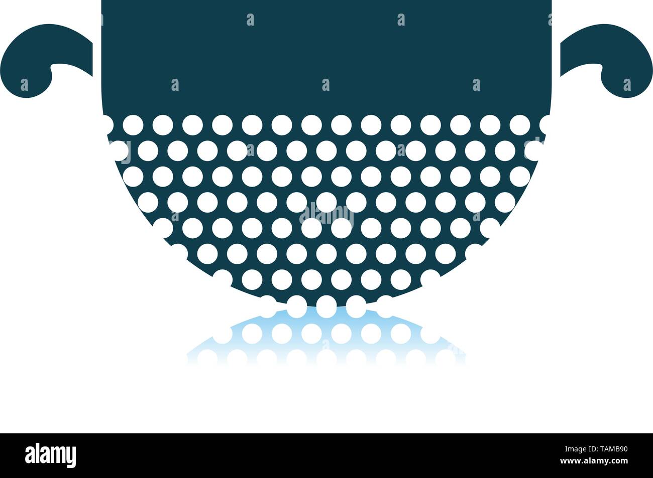 Kitchen Colander Icon. Shadow Reflection Design. Vector Illustration ...
