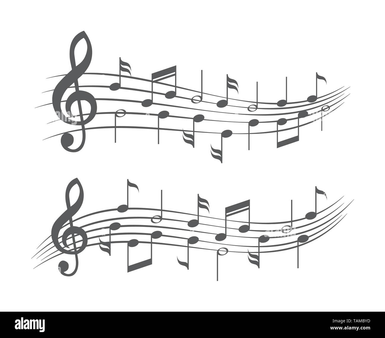 Melody symbol Stock Vector Images - Alamy