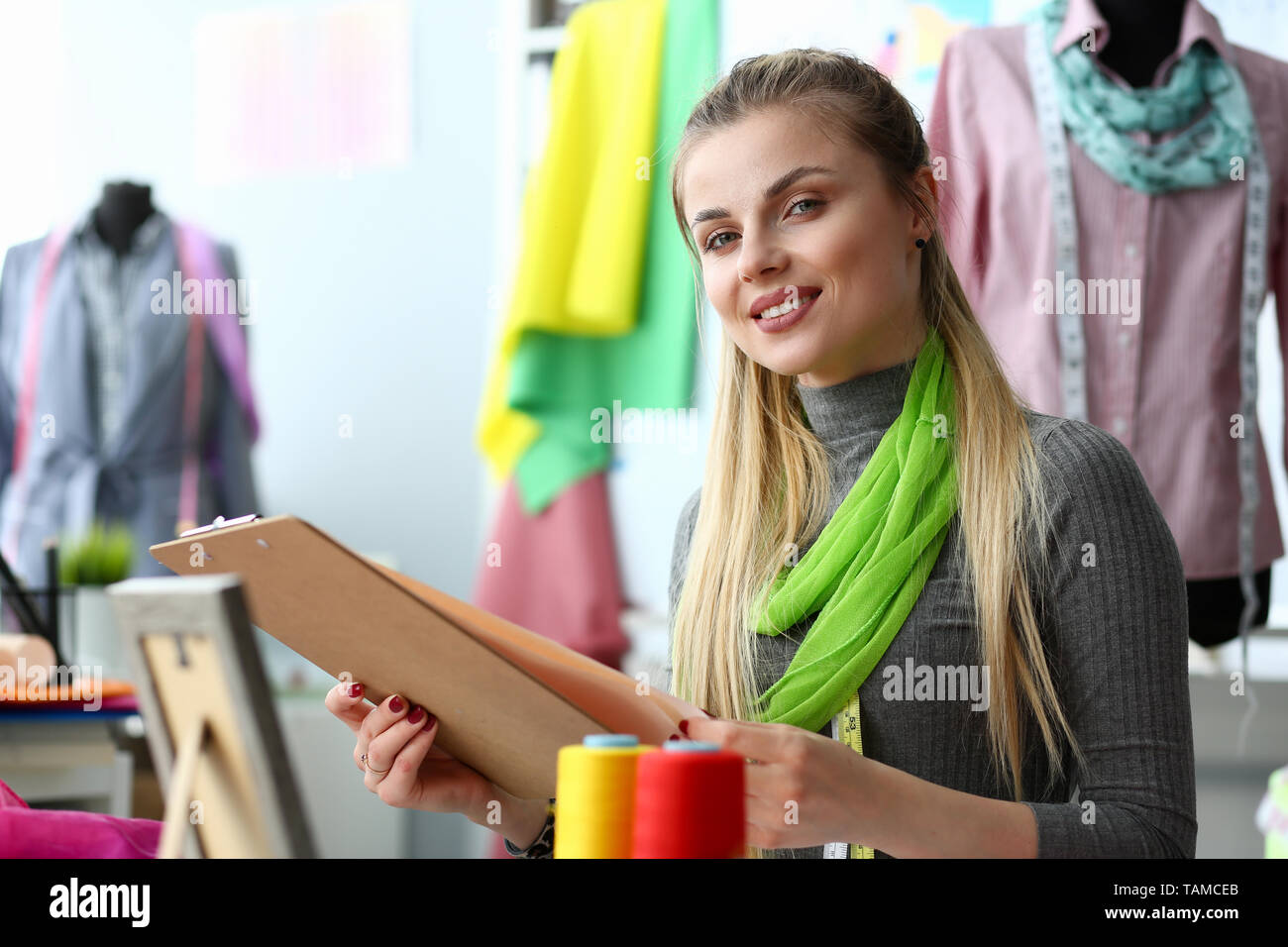 Dressmaking and Sewing Service Clothes Creation Stock Photo - Alamy