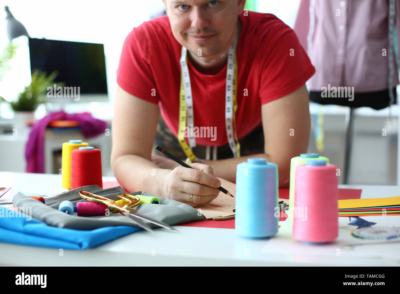 Dressmaking and Sewing Concept Fashion Designer Stock Photo - Alamy