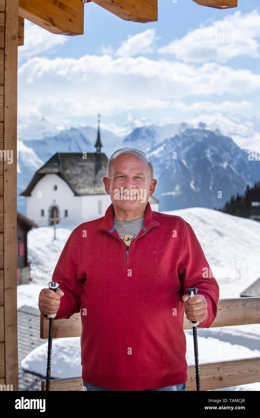 Portrait von Peter Hahne, deutscher Fernsehmoderator, waehrend dem ...