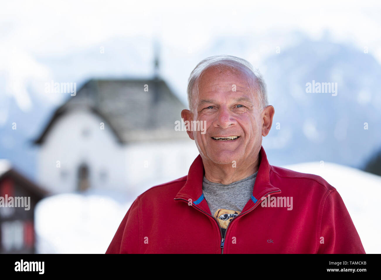 Portrait von Peter Hahne, deutscher Fernsehmoderator, waehrend dem ...