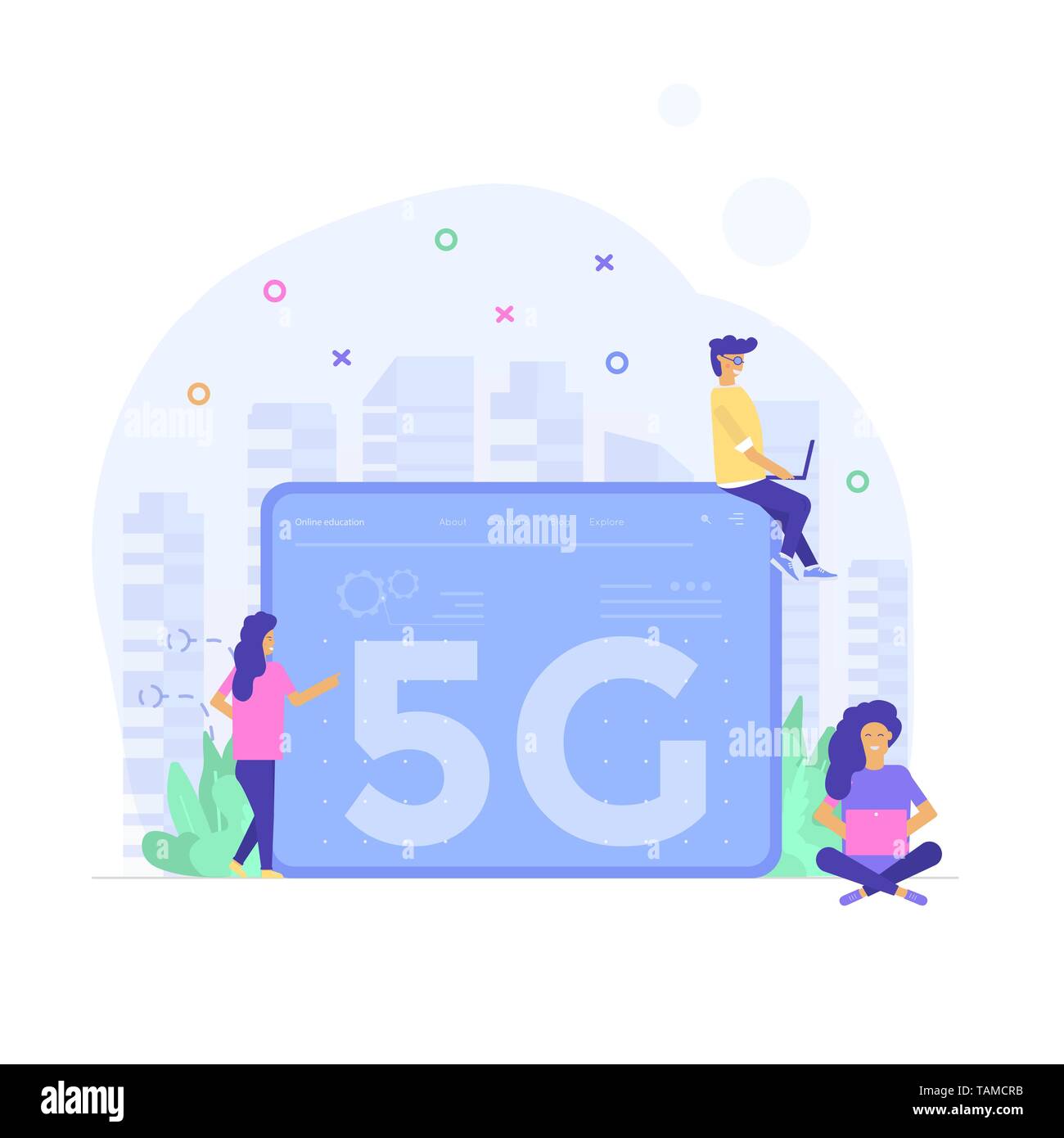 5g technology vector vectors hi-res stock photography and images - Alamy