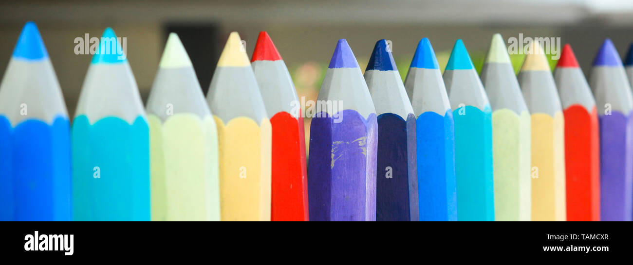 colour pencil wall Stock Photo - Alamy