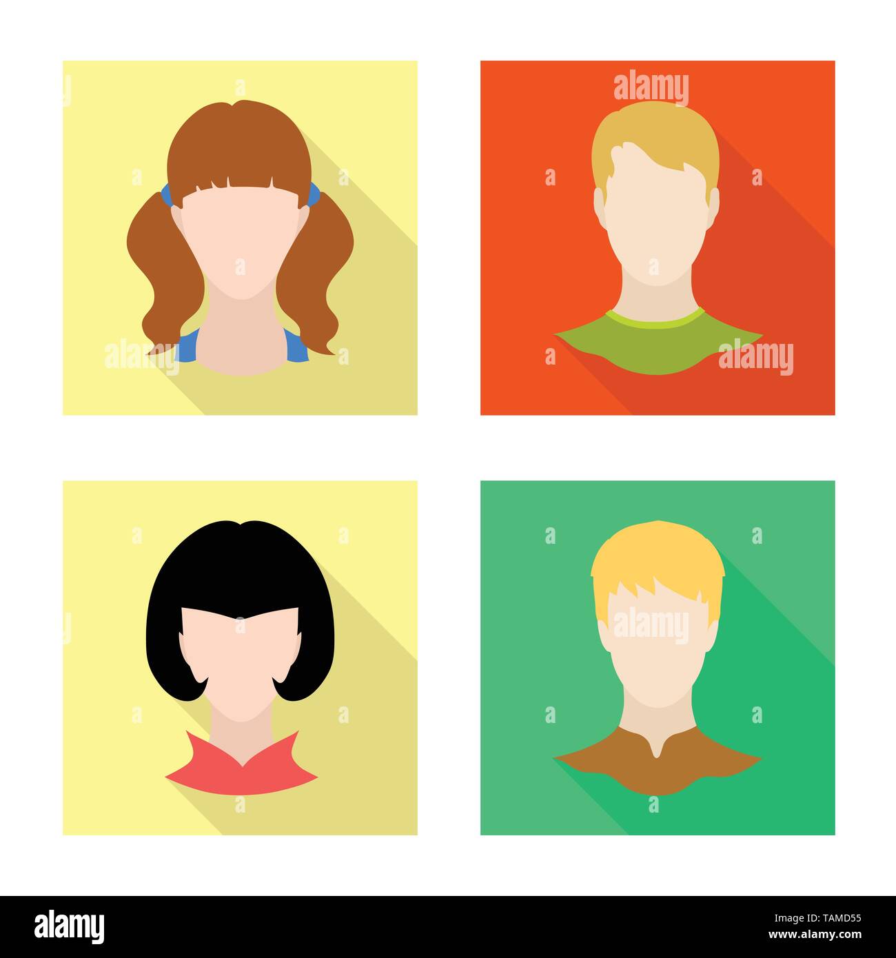 Vector design of avatar and dummy symbol. Set of avatar and figure ...