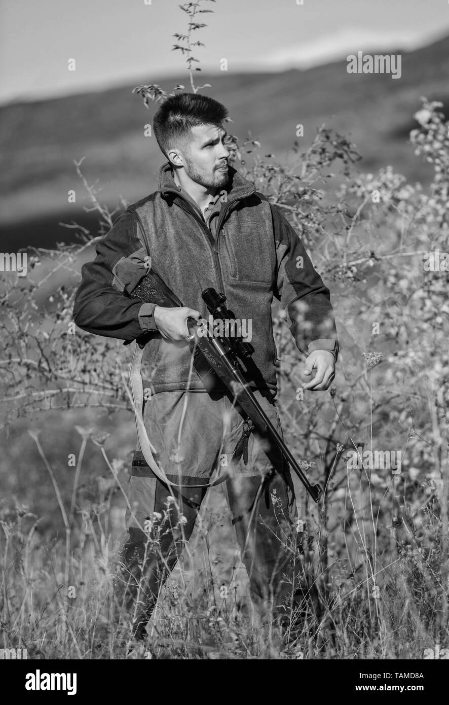 Poacher gamekeeper Black and White Stock Photos & Images - Alamy