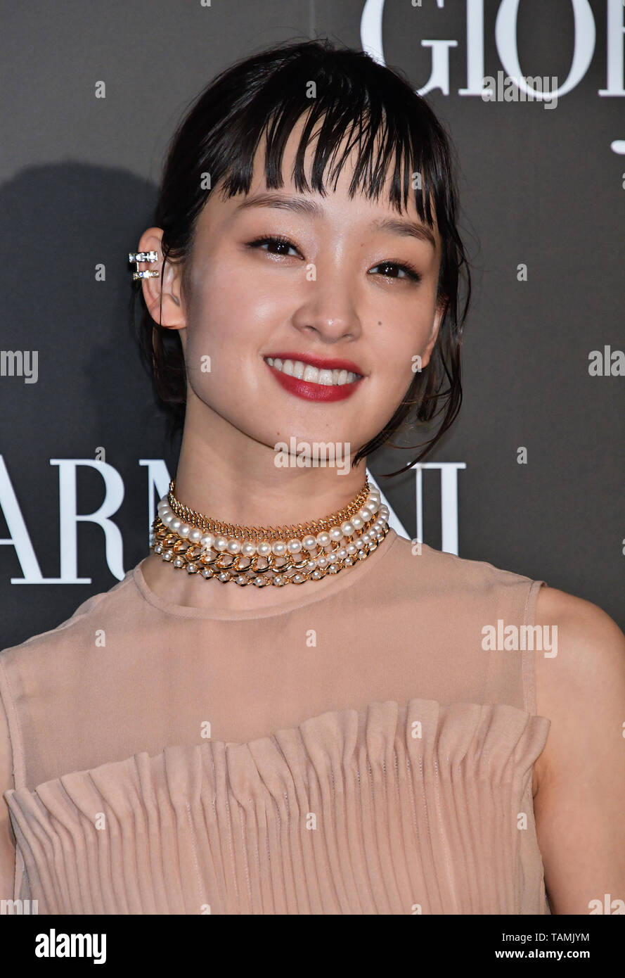 Actor Ayame Goriki attends the photocall for Giorgio Armani 2020 Cruise ...