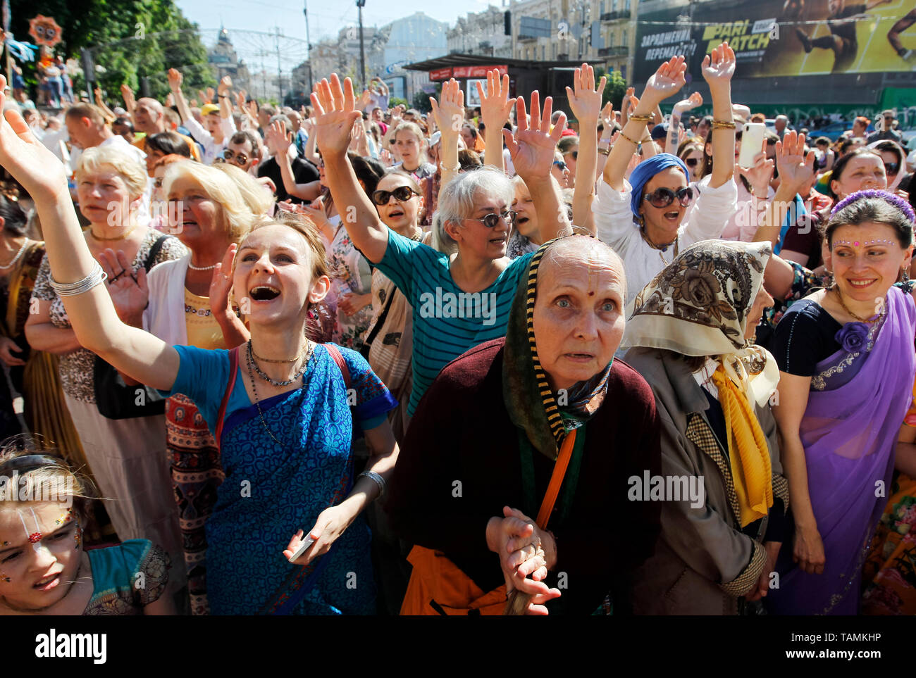 Hare Krishna devotees are seen during the Ratha-Yatra Carnival of ...
