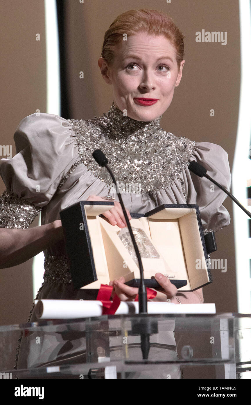 Emily Beecham with the Best Actress award for her role in 'Little Joe ...