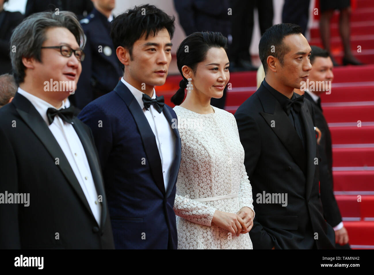 Cannes, France. 25th May, 2019. Actress Xu Qing (2nd R) and Actor Li ...